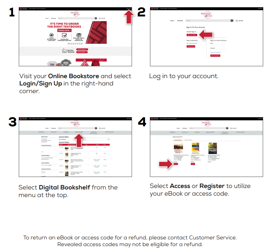 How do I access my digital bookshelf? – Miami